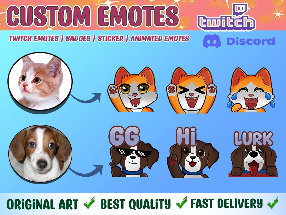 Amazing custom twitch emotes for your channel or stream. | Upwork