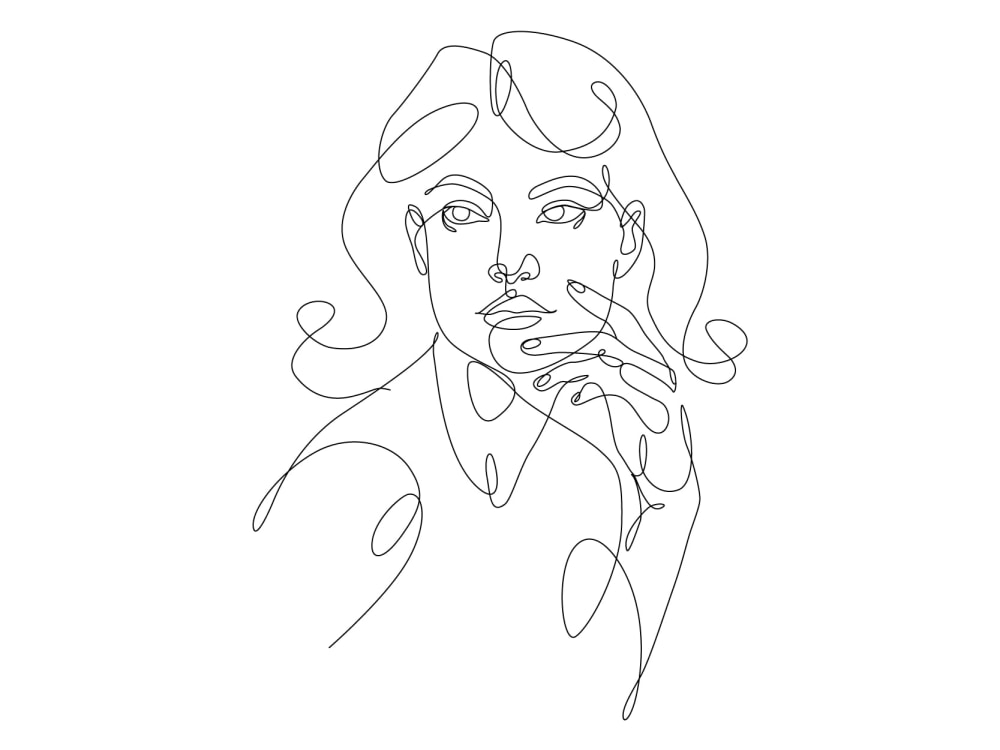 A fantastic one line art outline illustration | Upwork