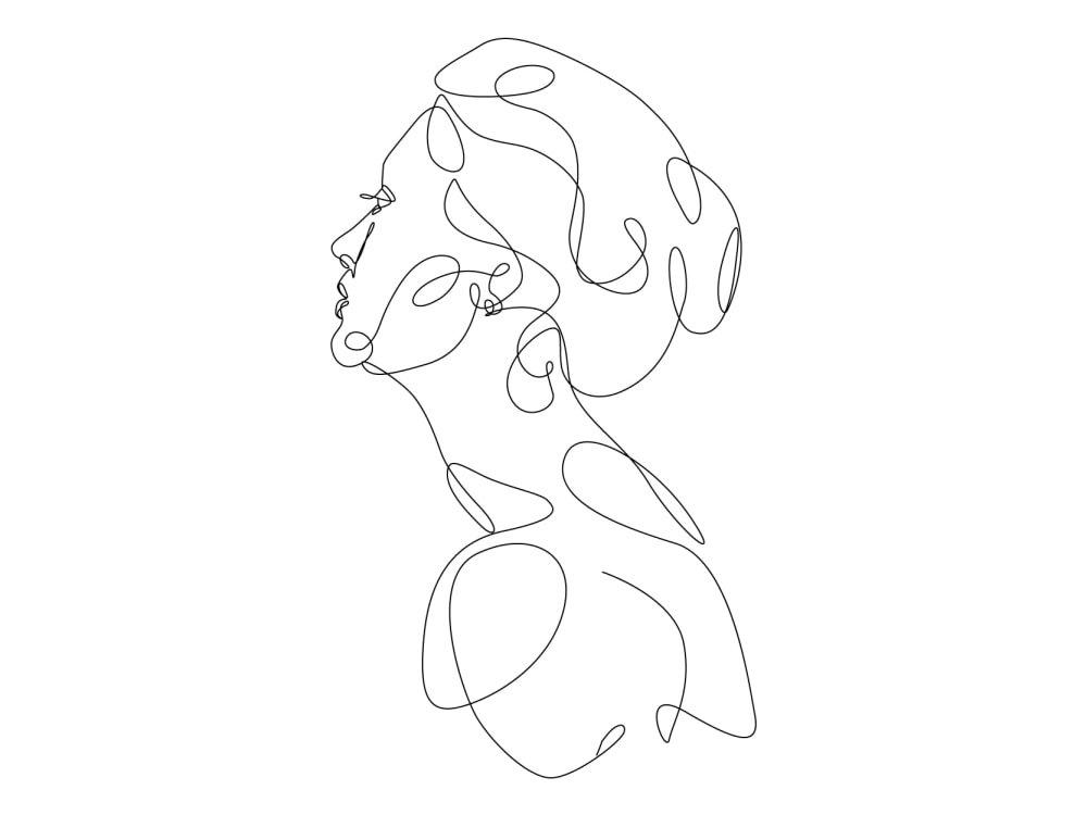 A fantastic one line art outline illustration | Upwork