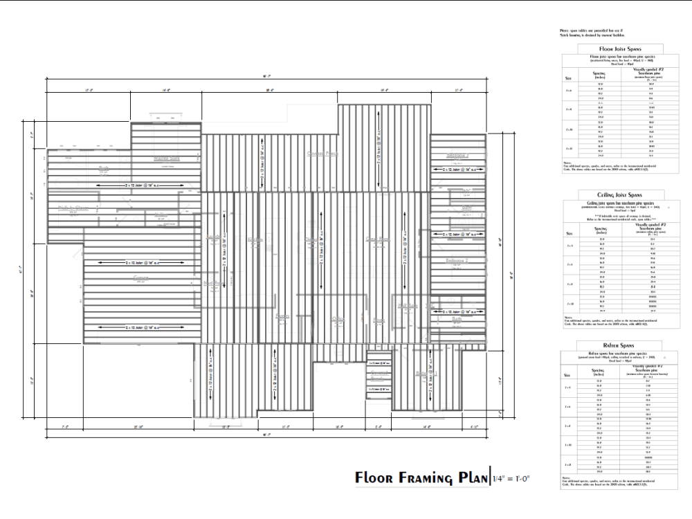 Well Detailed Framing Plans [Floors, Walls and Roofs] for your ...
