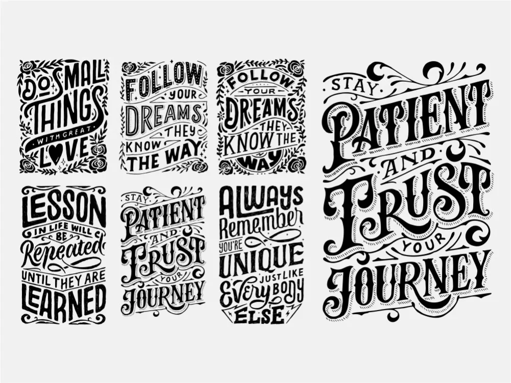A unique hand lettering logo or typography design for your brands | Upwork