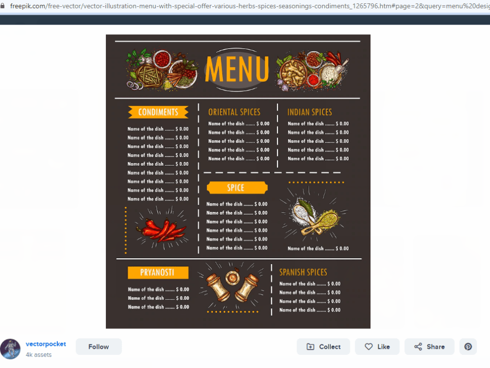 Menu card and menu book Designs for your Restaurants, Bars and Pubs ...