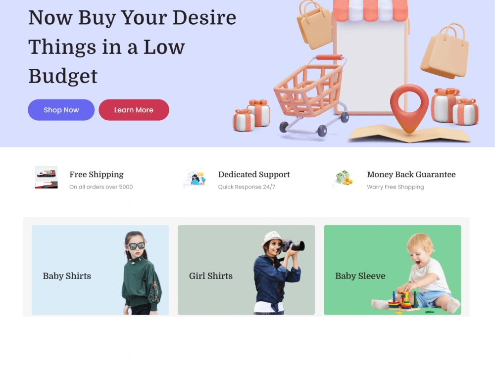 A complete e-commerce website with attractive design and payment ...