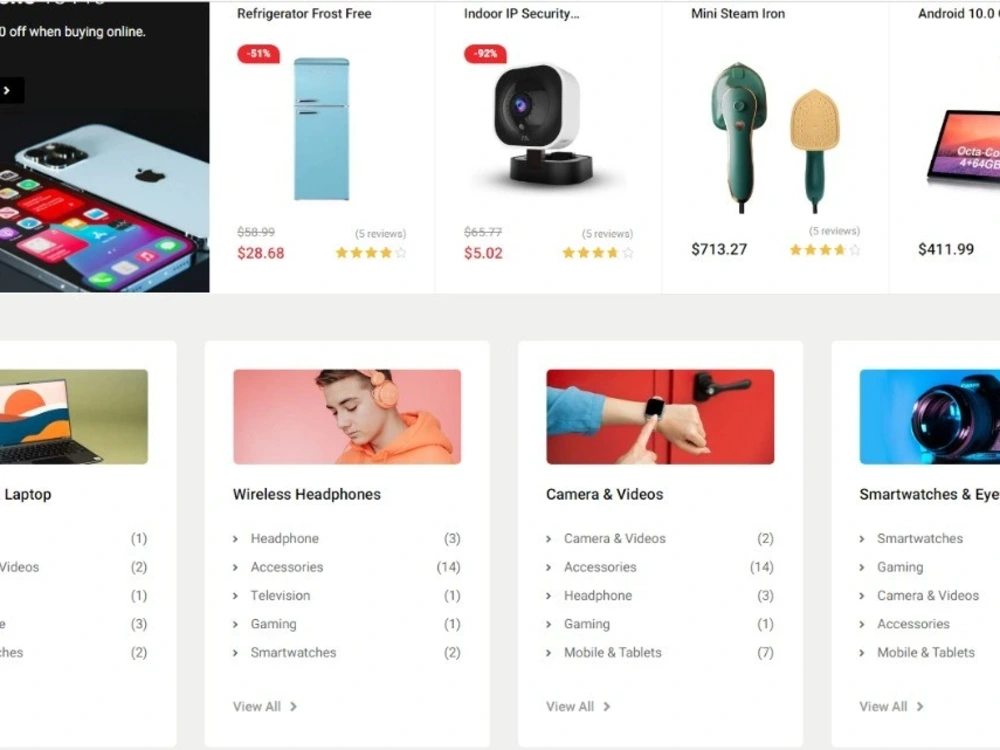 A complete e-commerce website with attractive design and payment ...