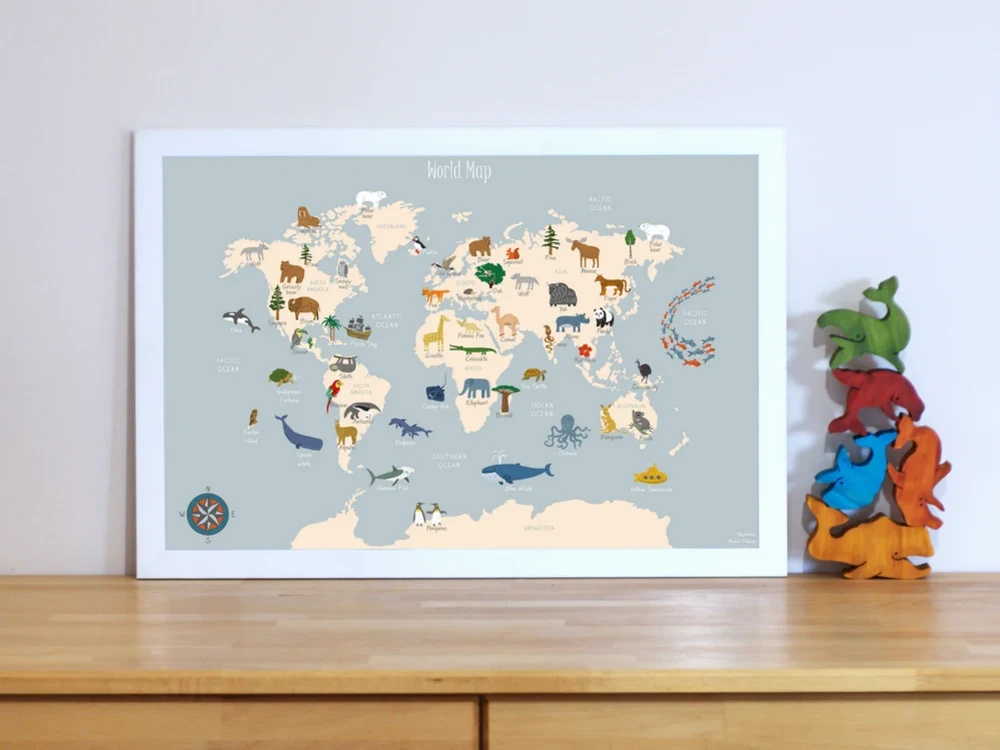 An illustrated map in a cartoon doodle style | Upwork