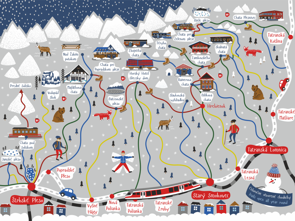 An illustrated map in a cartoon doodle style | Upwork