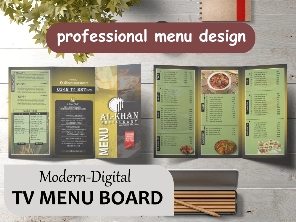 An amazing restaurant menu design just in 12 hours. | Upwork