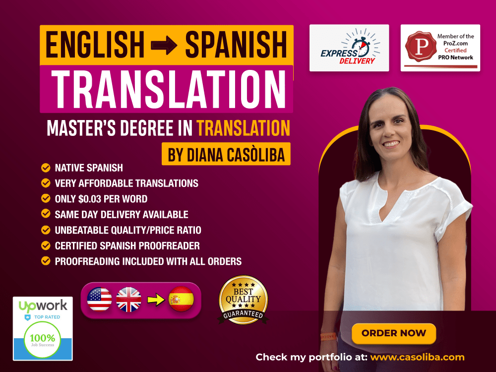 An English to Spanish translation of your book | Upwork