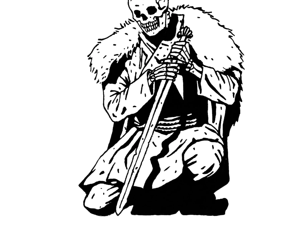 A hand-drawn skeleton design. | Upwork