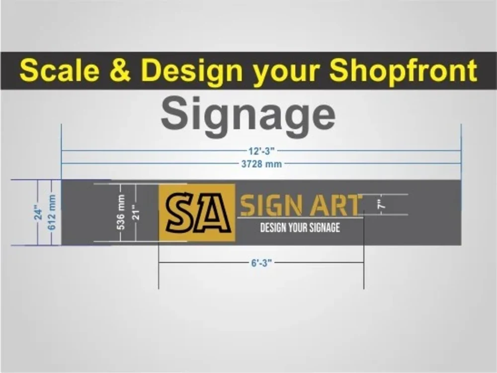 A Shop front Signage design with Machinery files for Manufacturing ...