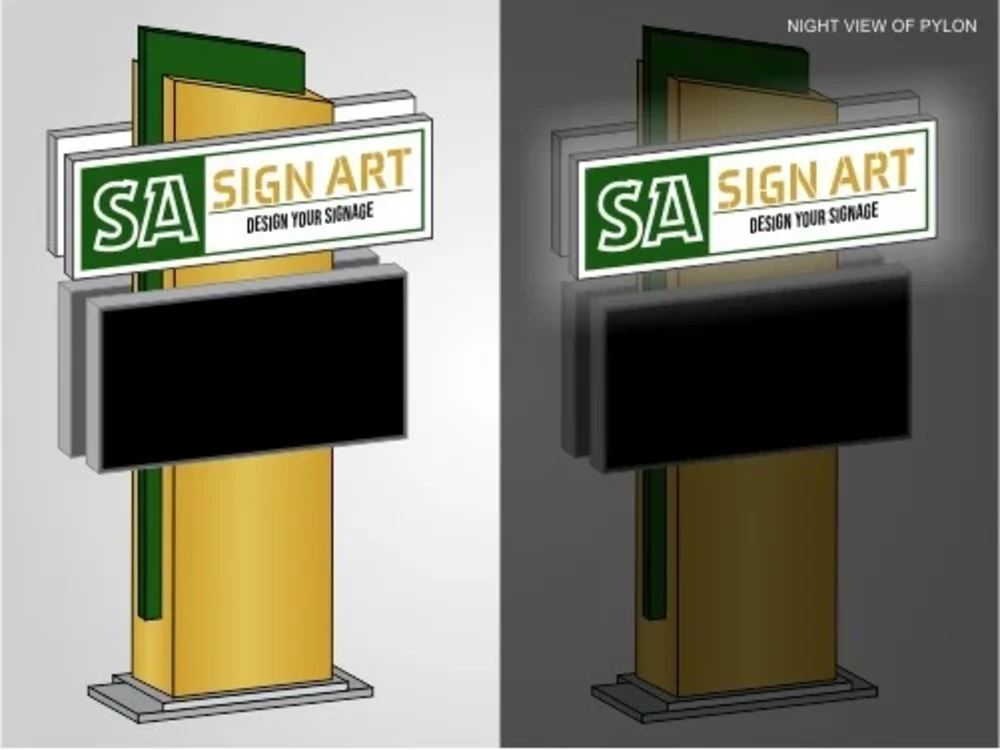 A Shop front Signage design with Machinery files for Manufacturing ...
