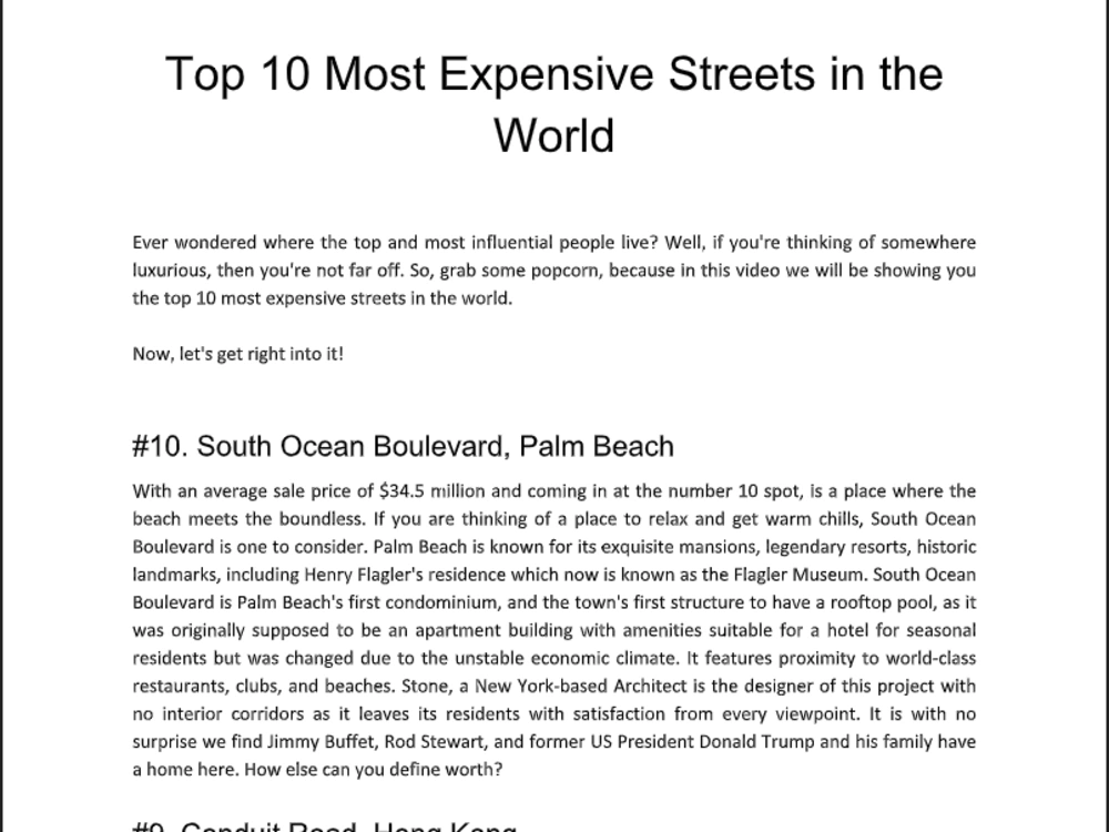 The best YouTube Top 10 script | Upwork