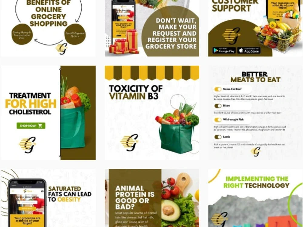 A custom & attractive social media post designing with custom content ...