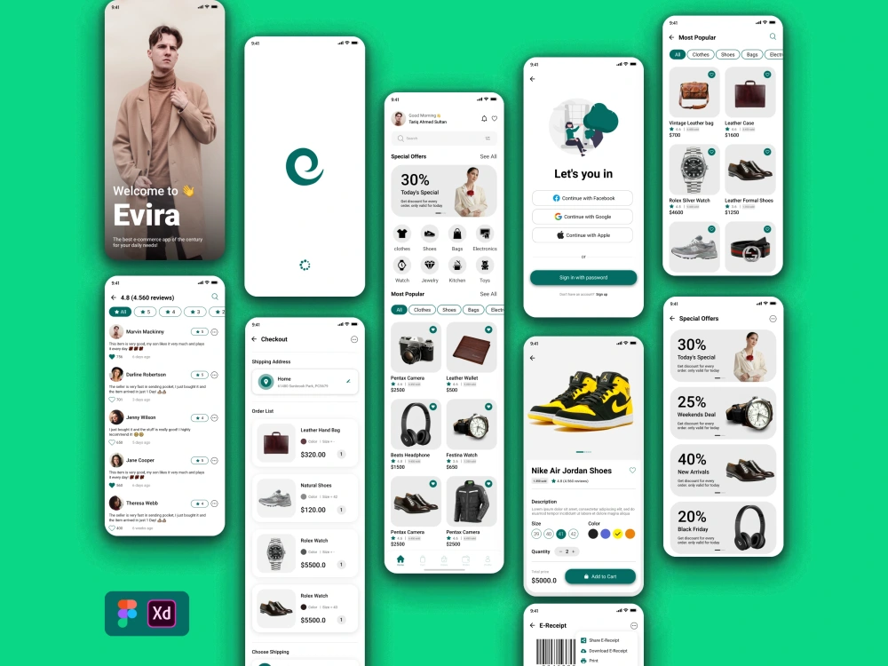 Premium UI UX screen design, IOS, Android, & Landing Page | Upwork