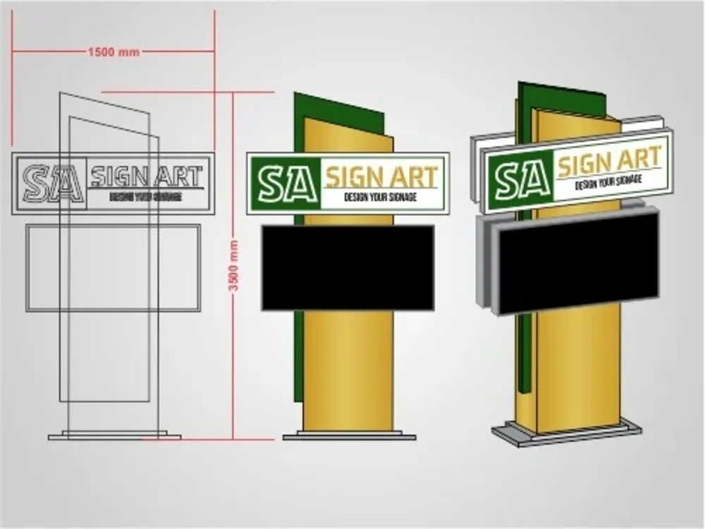 A Pylon signage design for you Business or Shopfront | Upwork