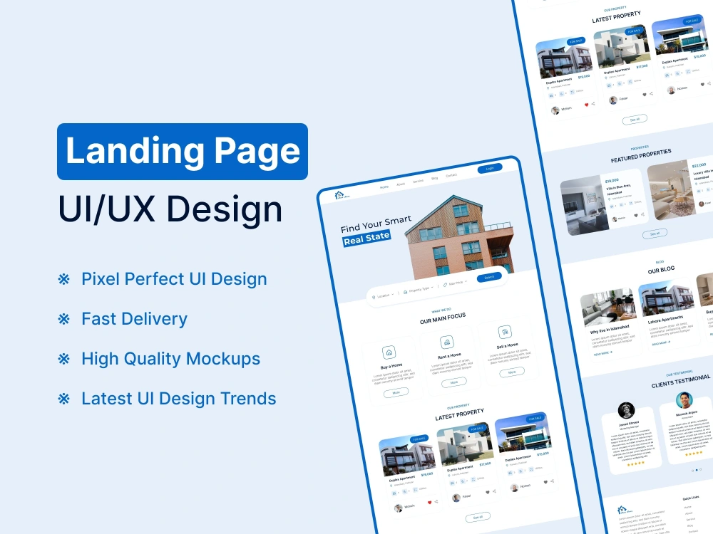 Stunning Landing Page UI UX Design | Upwork