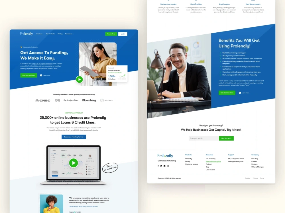 UI/UX responsive website design, web UI or landing page UI design in ...
