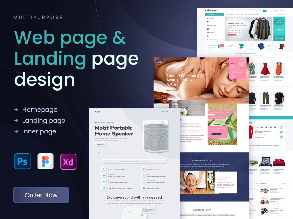Responsive website UI/UX design, landing page in Psd and Figma | Upwork