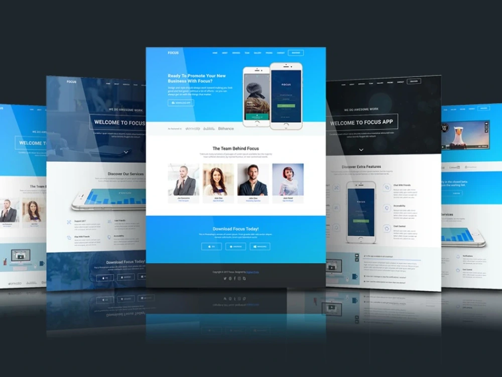 Modern website UI design, landing page UI design in Figma or Adobe XD ...