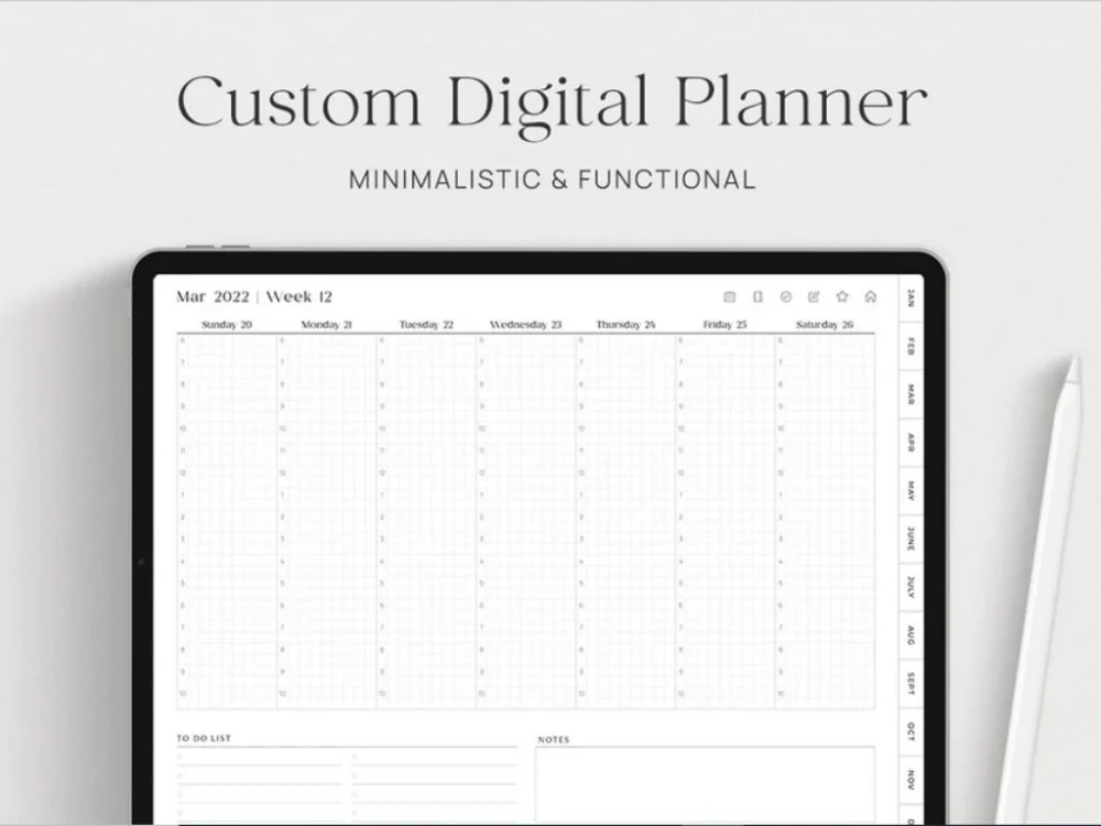 Custom digital planner, journal, or calendar for Etsy or commercial use ...