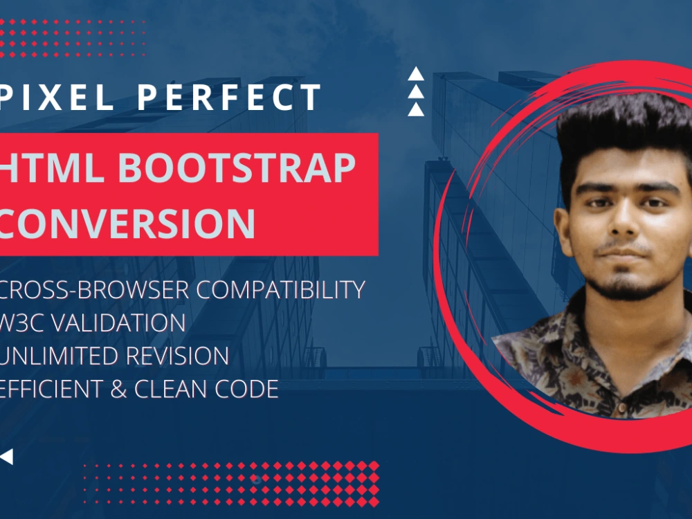 A fantastic design using HTML, SASS, Bootstrap for your business | Upwork