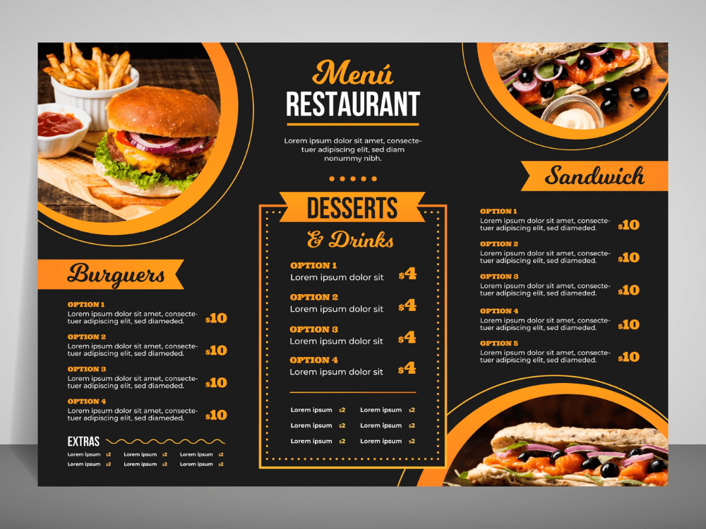 Creative awesome restaurant menu food menu design | Upwork