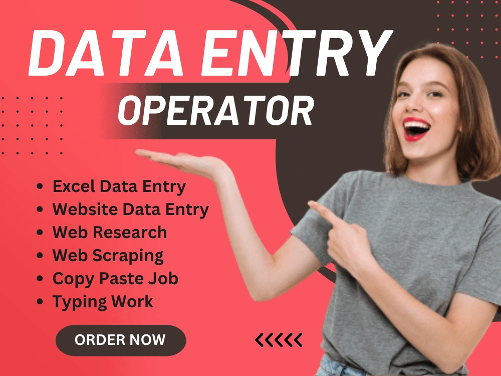 Data entry, web scraping, typing, copy paste, web research | Upwork
