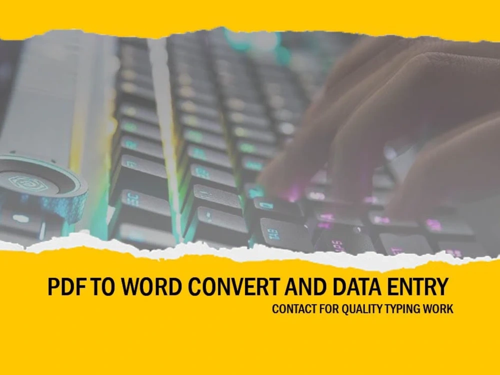 A high quality manual data entry convert image - pdf to word | Upwork