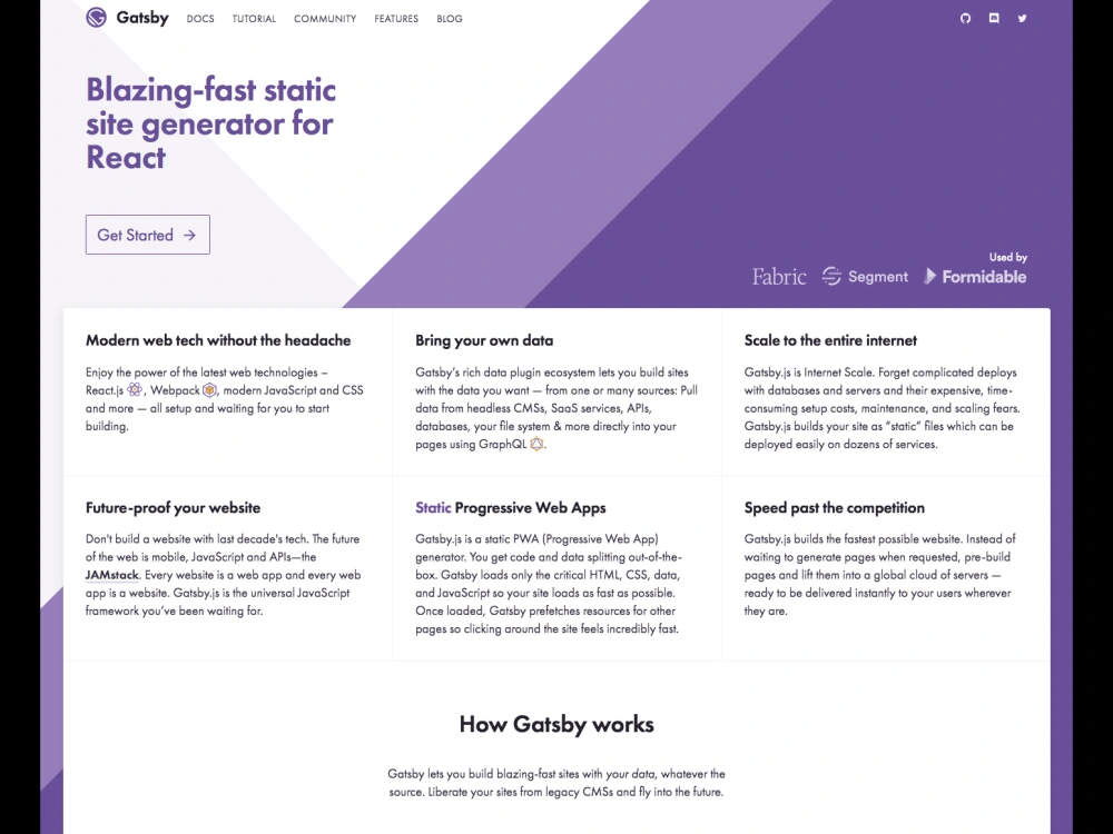 Blazing fast, SEO optimized Jamstack website built using GatsbyJS | Upwork