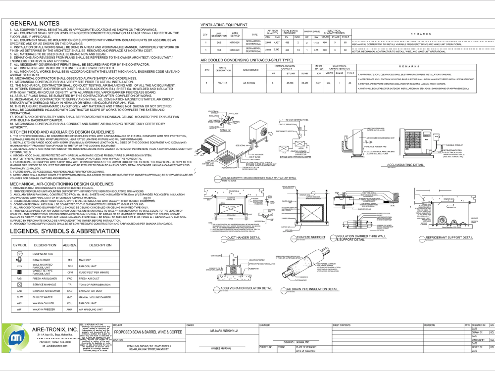 Aircon Plan with Specifications | Upwork