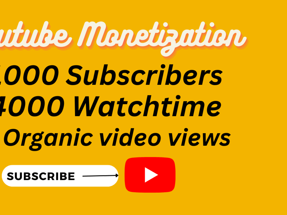 Organic YouTube Channel Monetization & organic promotion | Upwork