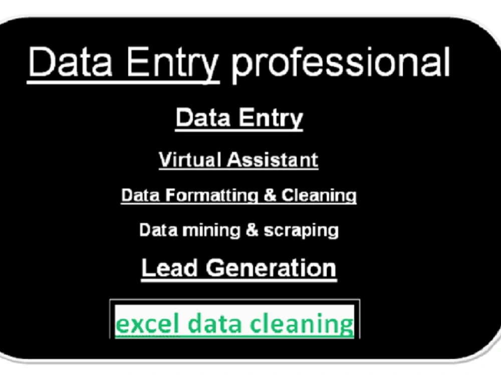 Data entry, copy paste, Virtual assistant, type job, data mining | Upwork