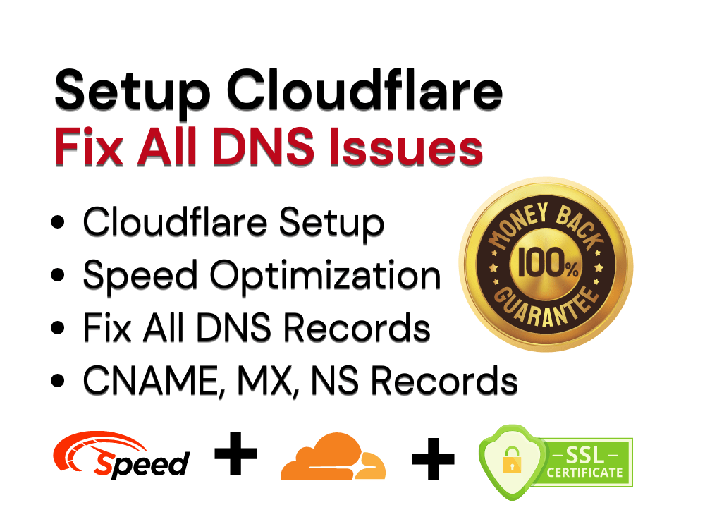 Setup Cloudflare/cdn /ssl /Fix any Cloudflare issue /Fix Cloudflare Bugs | Upwork
