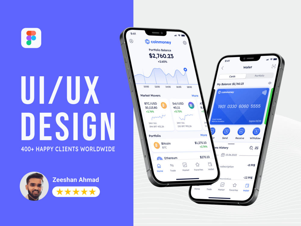 Mobile app UI UX design, website UI, and dashboard in Figma | Upwork