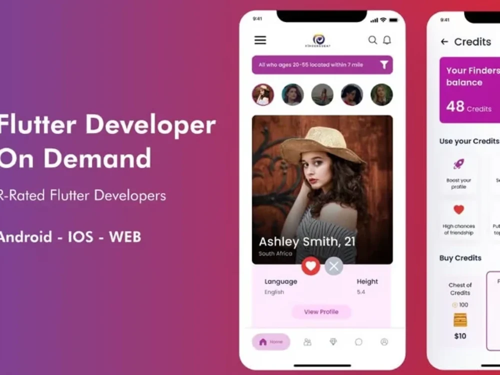 A mobile app using flutter for both ios and android | Upwork