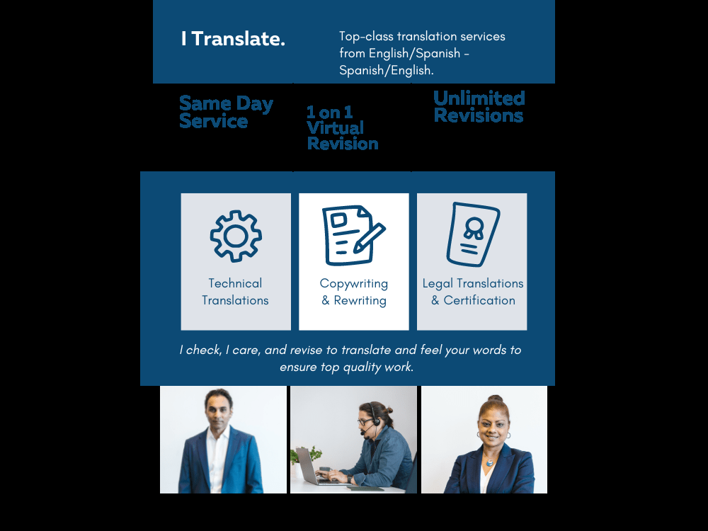 A meticulous & proper English/Spanish translation in the most timely ...
