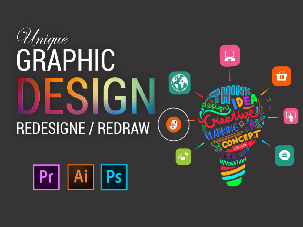 Creative Graphics Design Redesign Redraw banner flyer brochure t shirt ...
