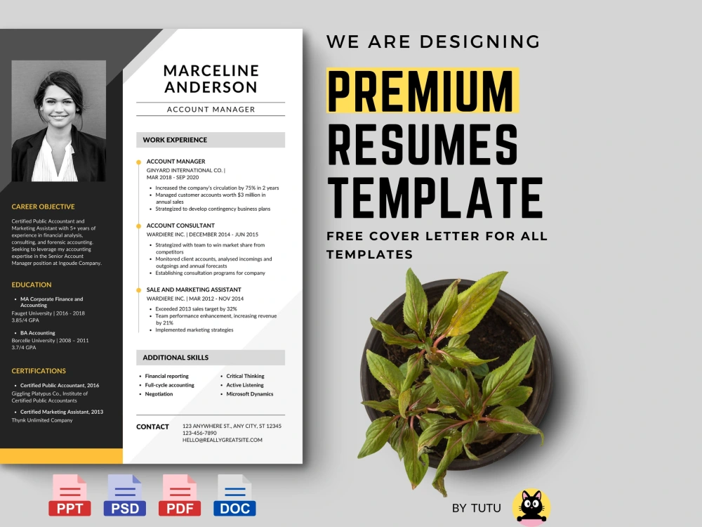 A premium resume template | Upwork