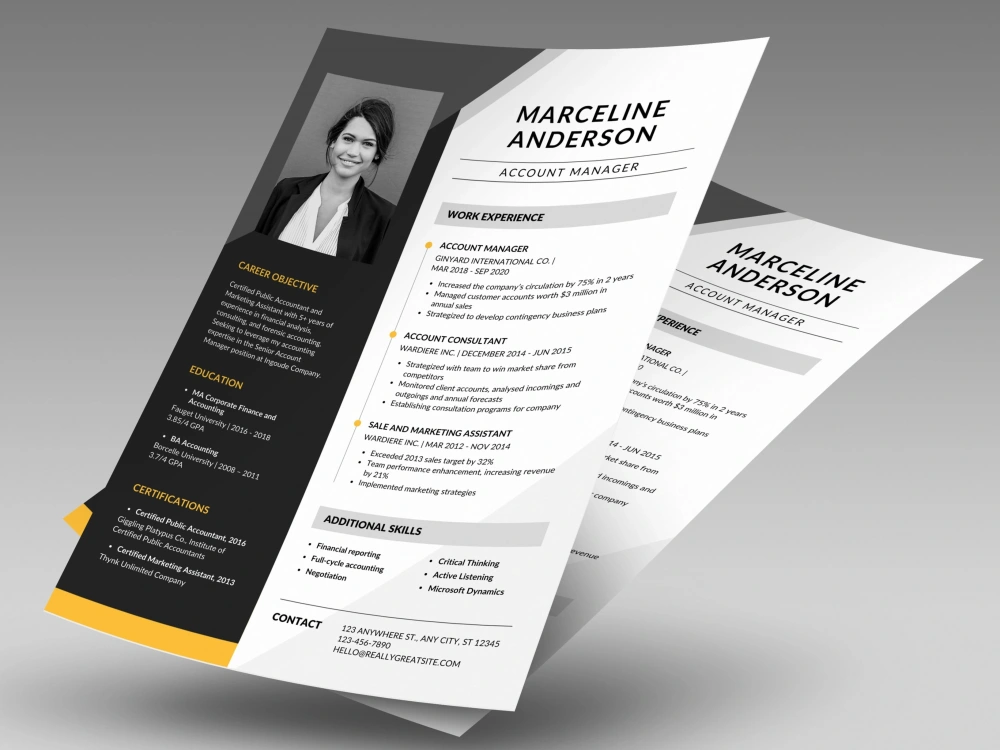 A premium resume template | Upwork
