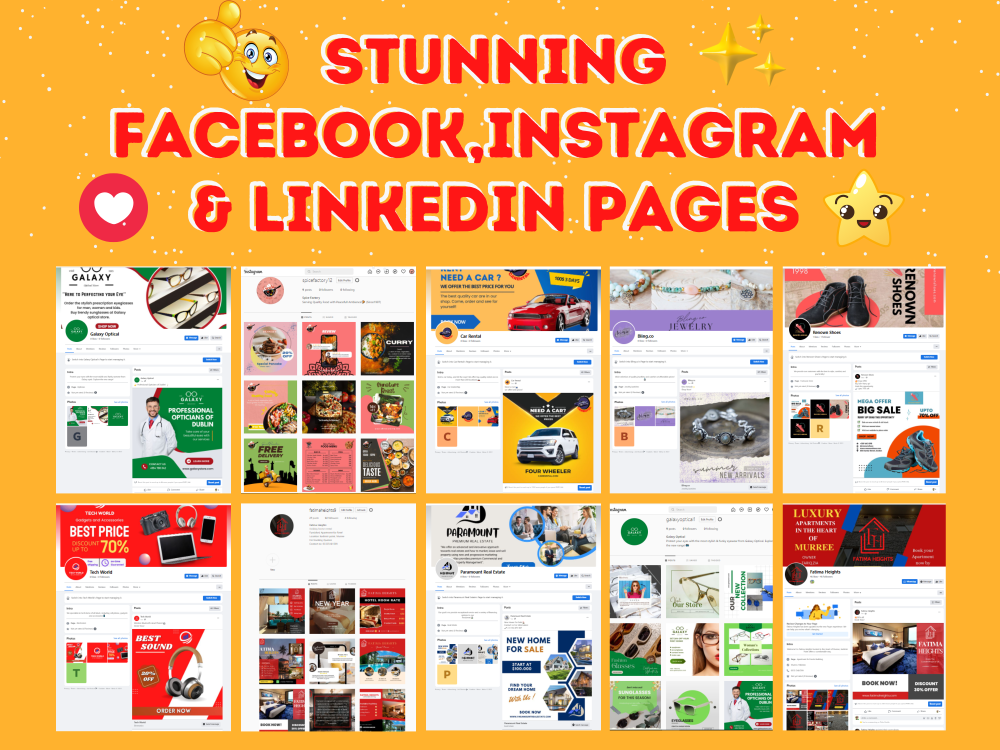 Stunning Facebook,Instagram & Linkedin Business Page Design | Upwork