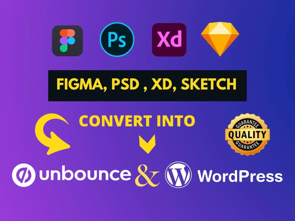 Figma, psd, xd to unbounce or wordpress using elementor pro | Upwork