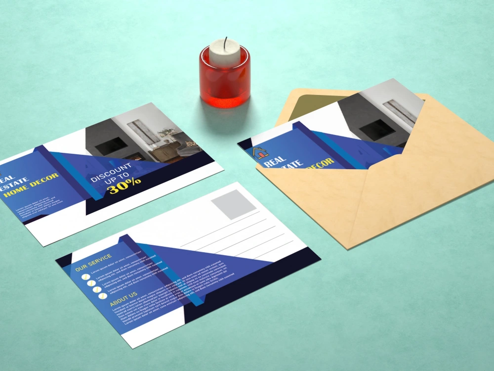 Professional modern real estate postcard invention card design | Upwork