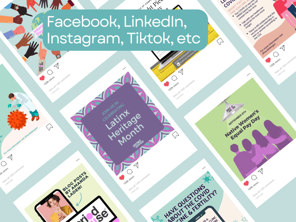 Creative Social Media Graphics: Facebook, LinkedIn, Instagram, Tiktok ...