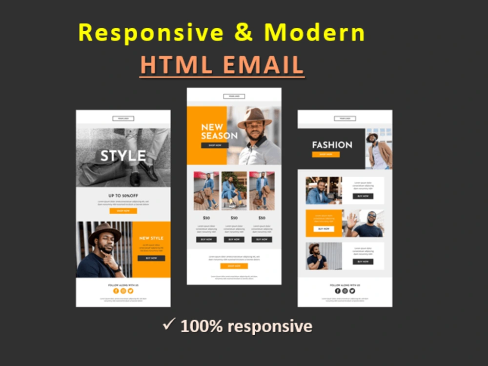 A responsive HTML email template or newsletter | Upwork