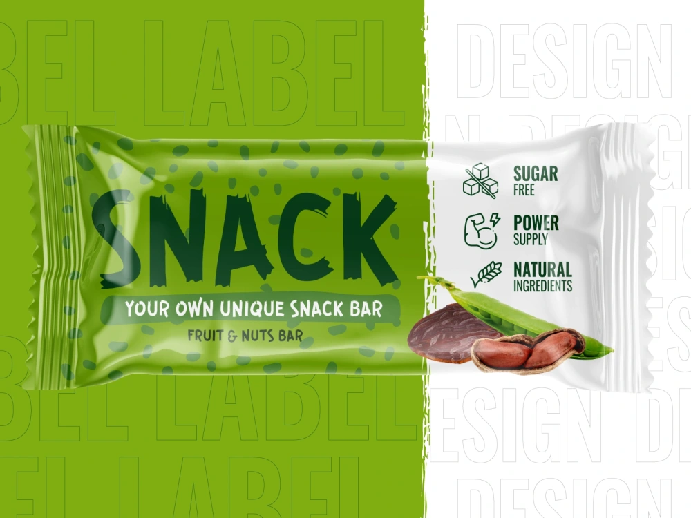 A snack bar label design | Upwork