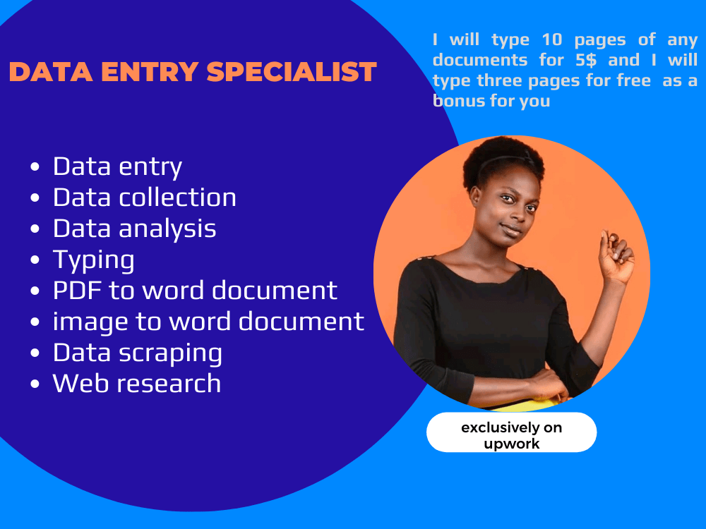Professional Data entry virtual assistance for your business | Upwork