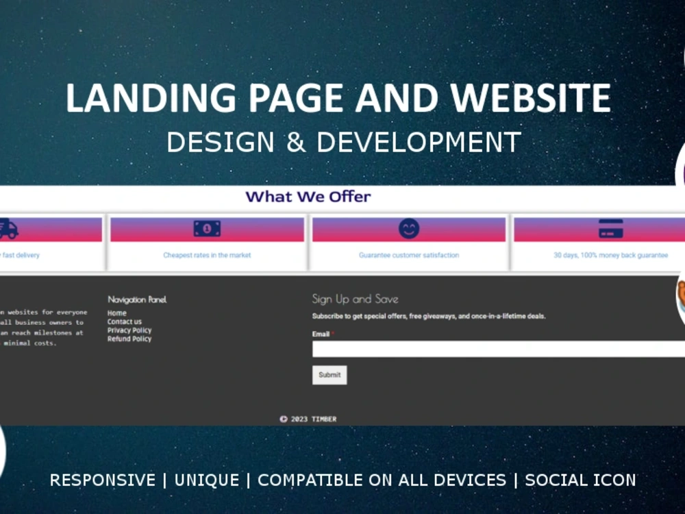 A unique responsive wordpress website and landing page | Upwork