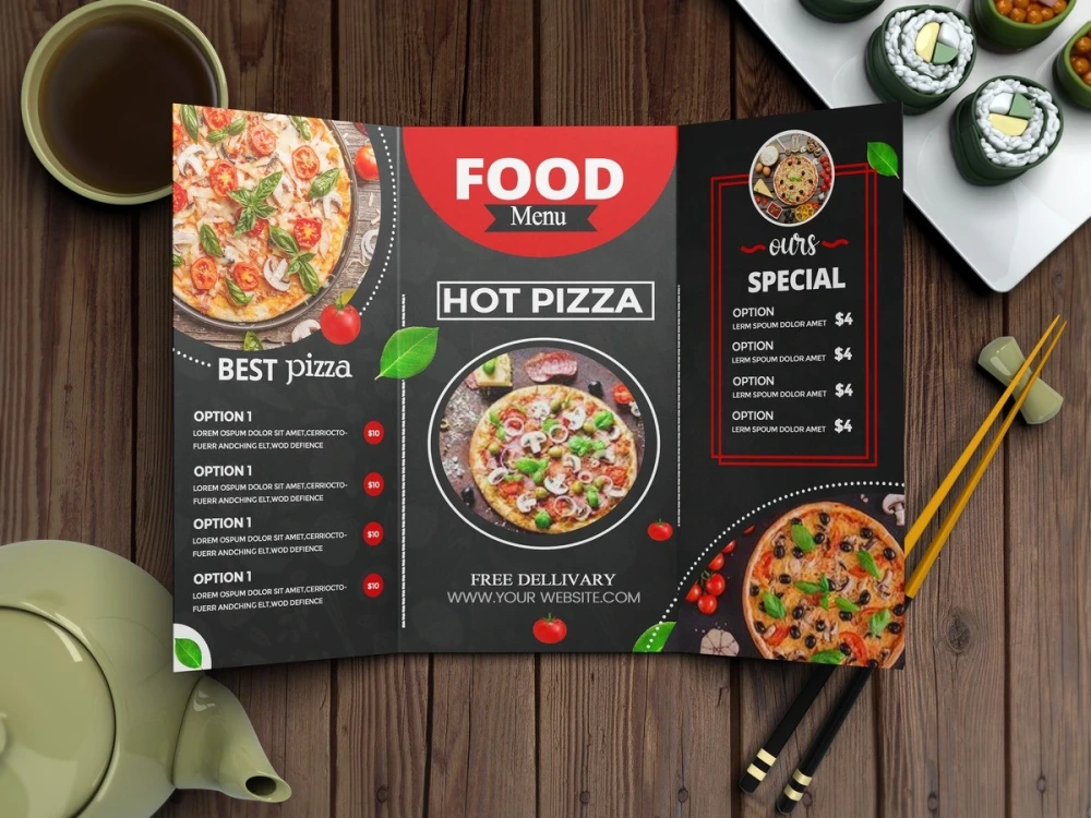 A modern editable food restaurant menu design | Upwork