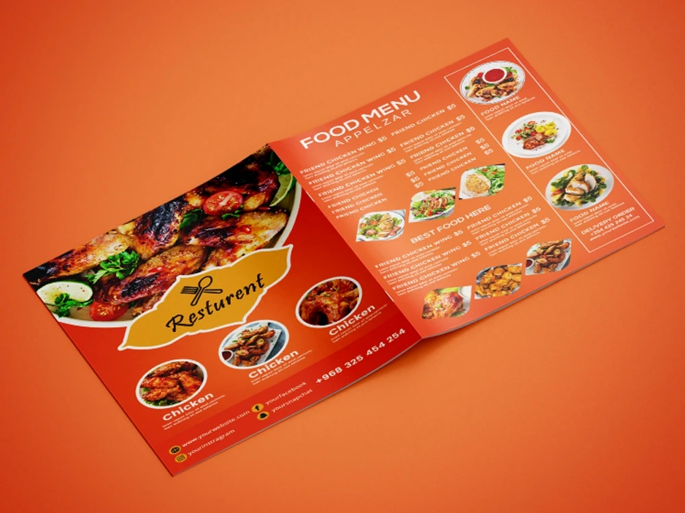 A modern editable food restaurant menu design | Upwork