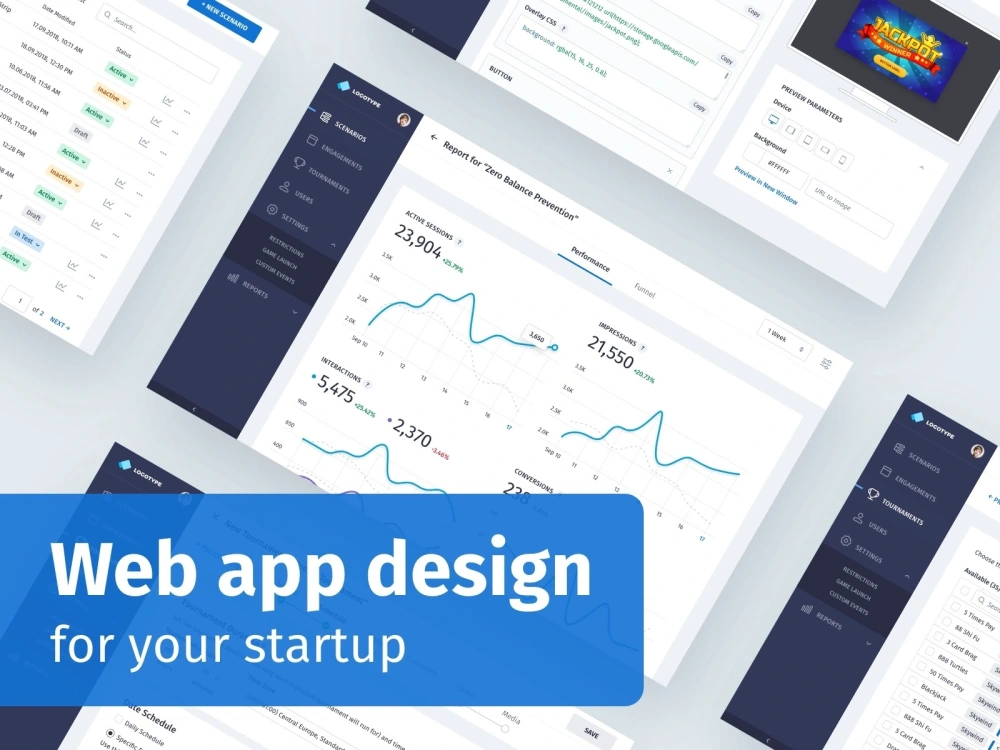 Modern web app UI design in Figma or Adobe XD | Upwork